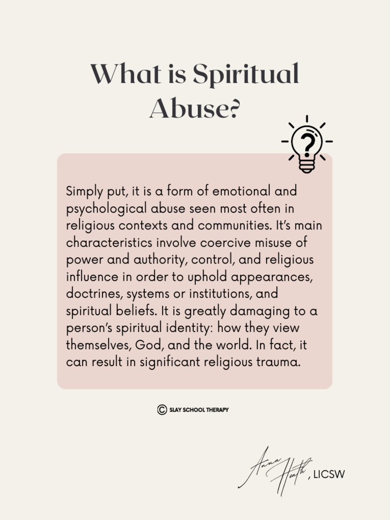 What Is Spiritual Abuse?: Annaheath | PDF | Psychological Concepts ...