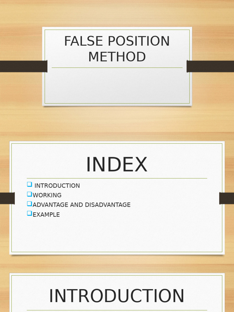 False Position Method | PDF