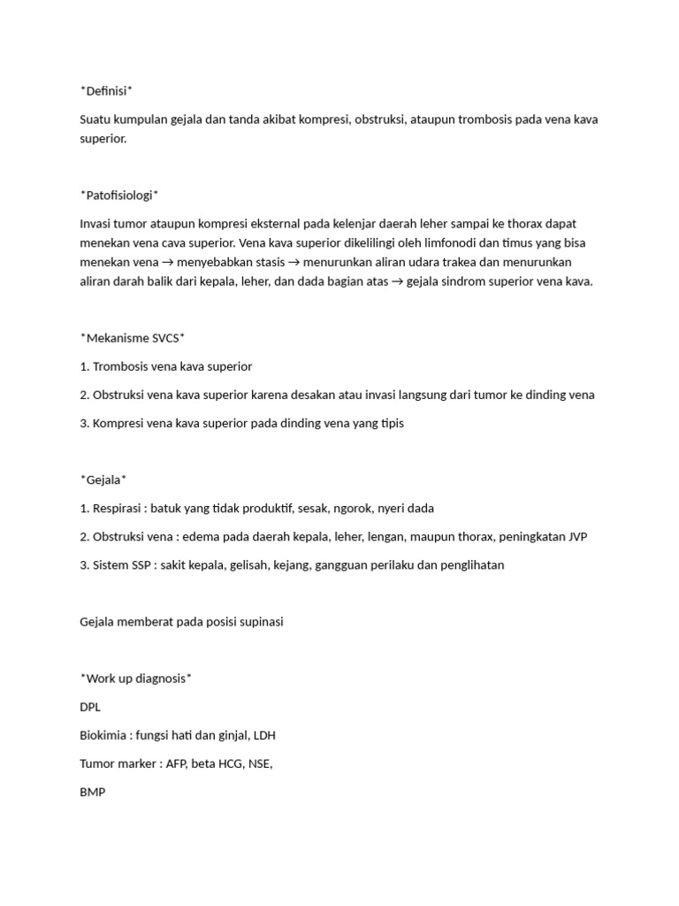 Sindrom Vena Kava Superior pada Anak | PDF