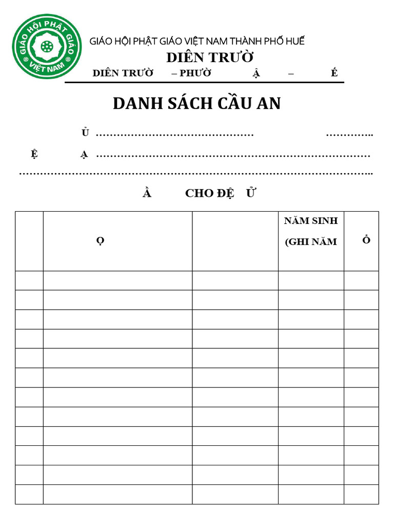 Danh Sach Cau An | PDF
