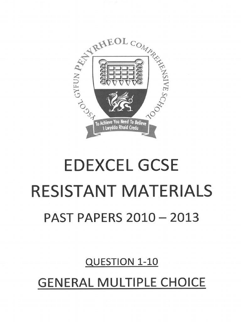 Past Papers Questions 1 10 | PDF