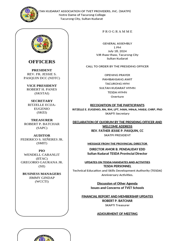 Letters For Meeting | PDF | Vocational Education | Career And Technical Education