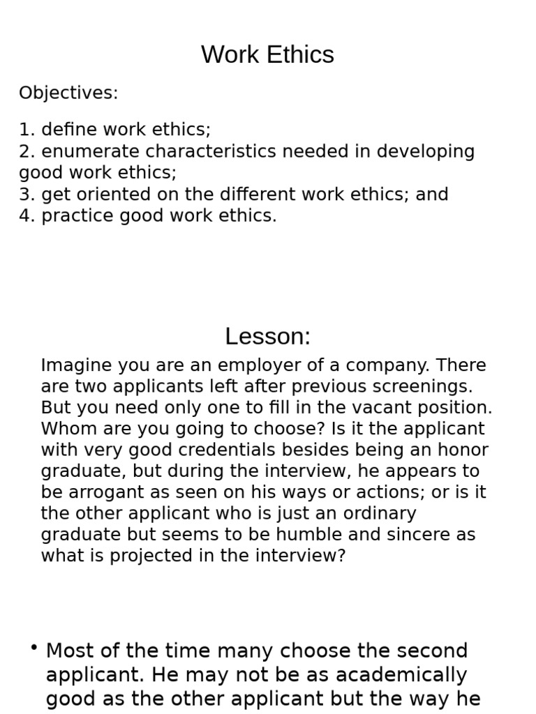 Understanding Work Ethics Essentials | PDF | Social Psychology