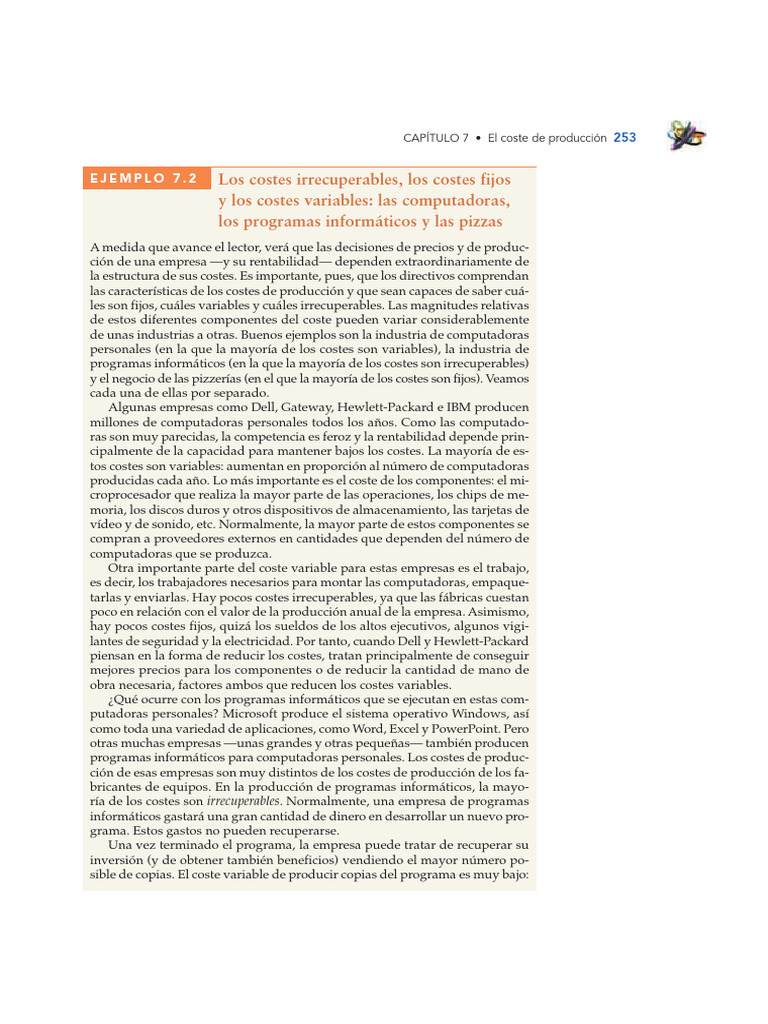 Microeconomia - Robert S. Pyndick 7edi (Costos) | PDF | Costo marginal ...