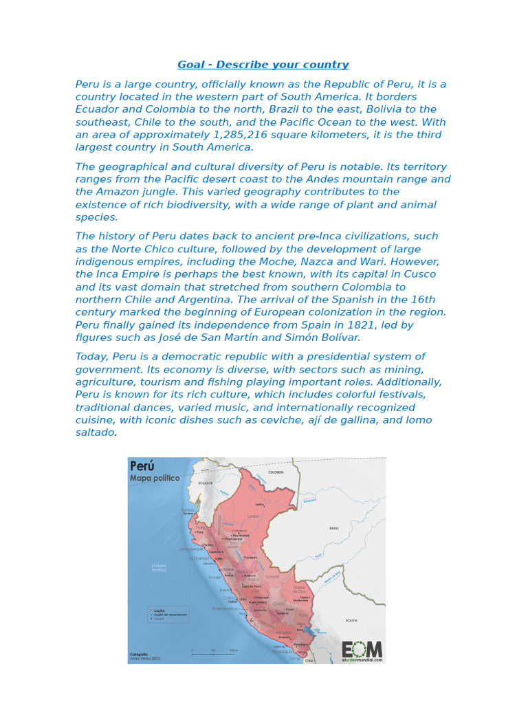 Discovering Peru: Geography and Culture | PDF
