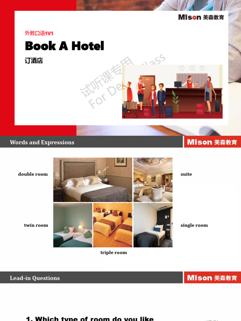 Hotel Room Booking Dialogue Guide | PDF