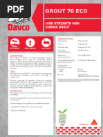 Davco Grout 280 ECO Overview | PDF | Concrete | Materials