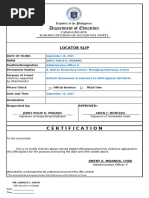 Locator Slip | PDF | Government