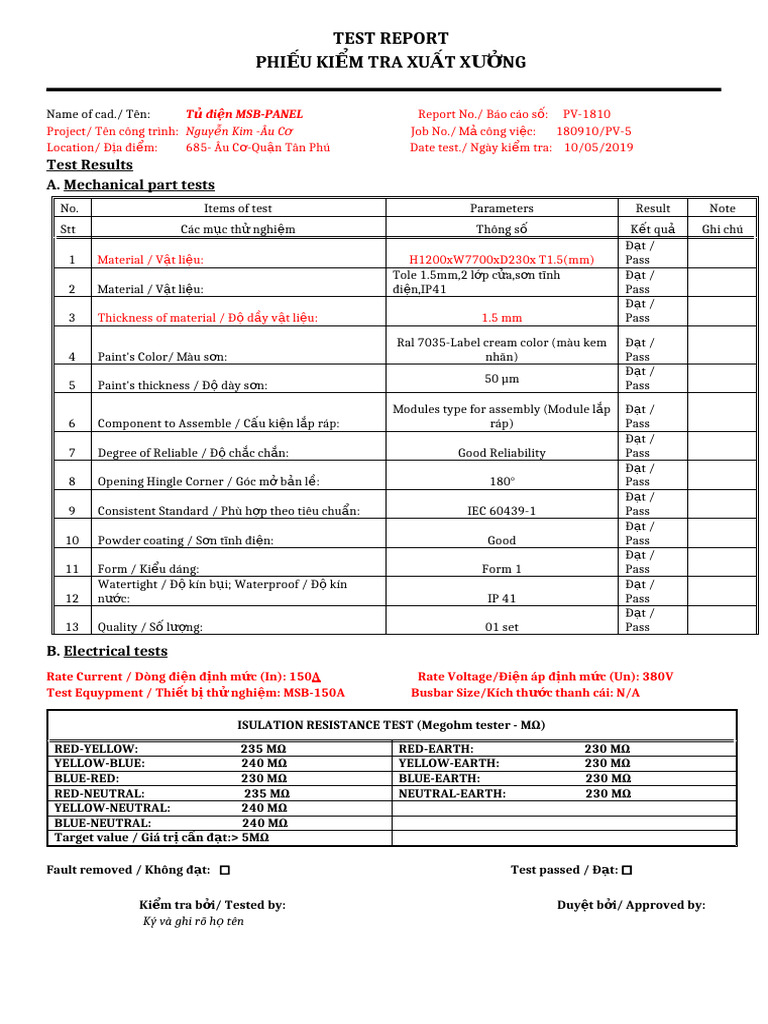 Test Tu MSB | PDF