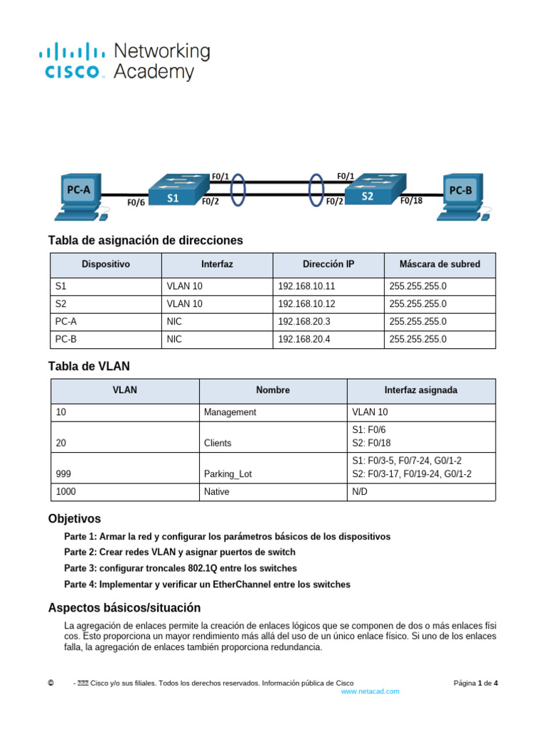 Lab 2.4 - Implement Etherchannel | PDF | La investigación de operaciones | Protocolos de capa física