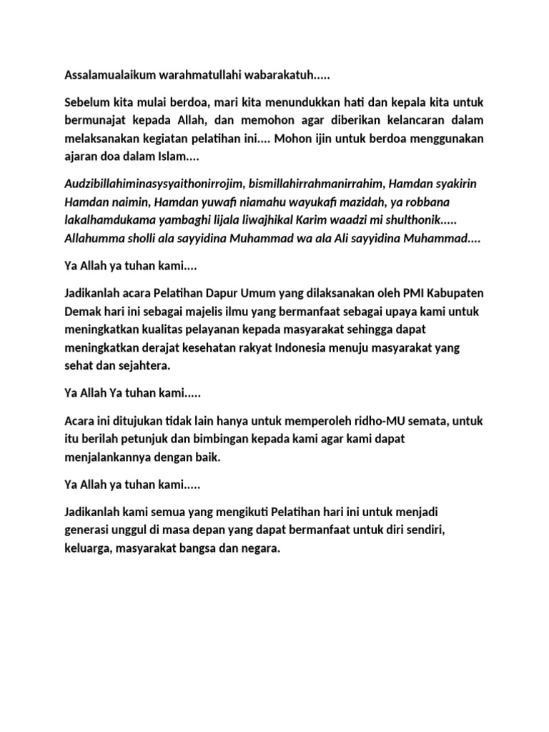 Doa Penutup Kegiatan | PDF