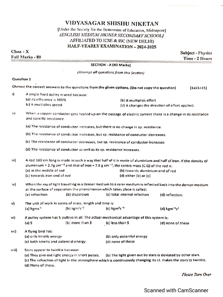 Physics Pyq 2025 | PDF