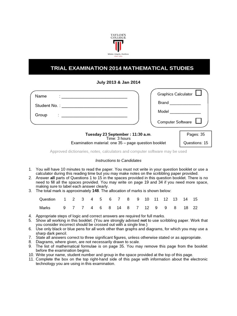 Trial 2014 | PDF | Standard Deviation | Mean