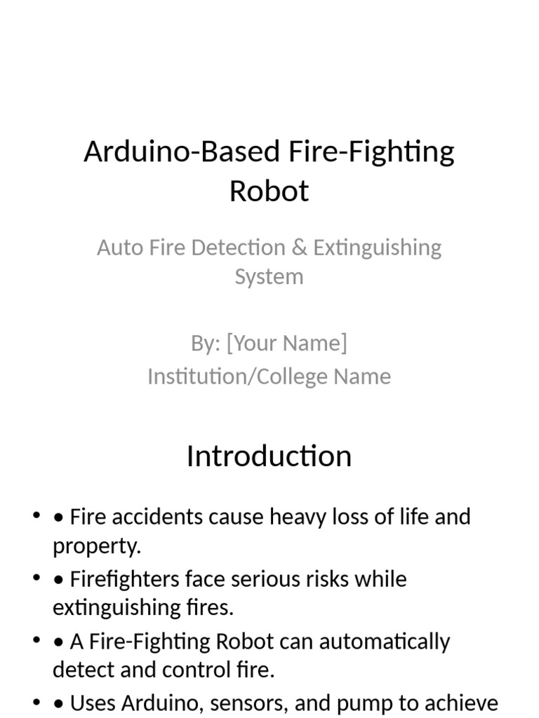 Fire Fighting Robot Extended | PDF | Sensor | Automation