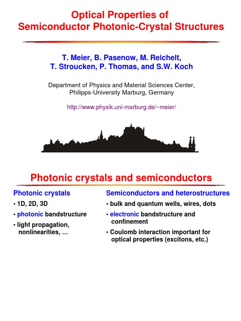 Optical Properties of Semiconductor Photonic-Crystal Structures | PDF ...