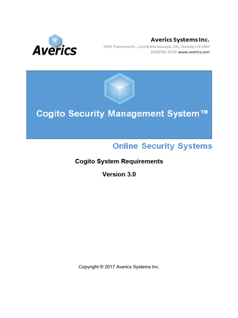 Cogito System Requirements | PDF