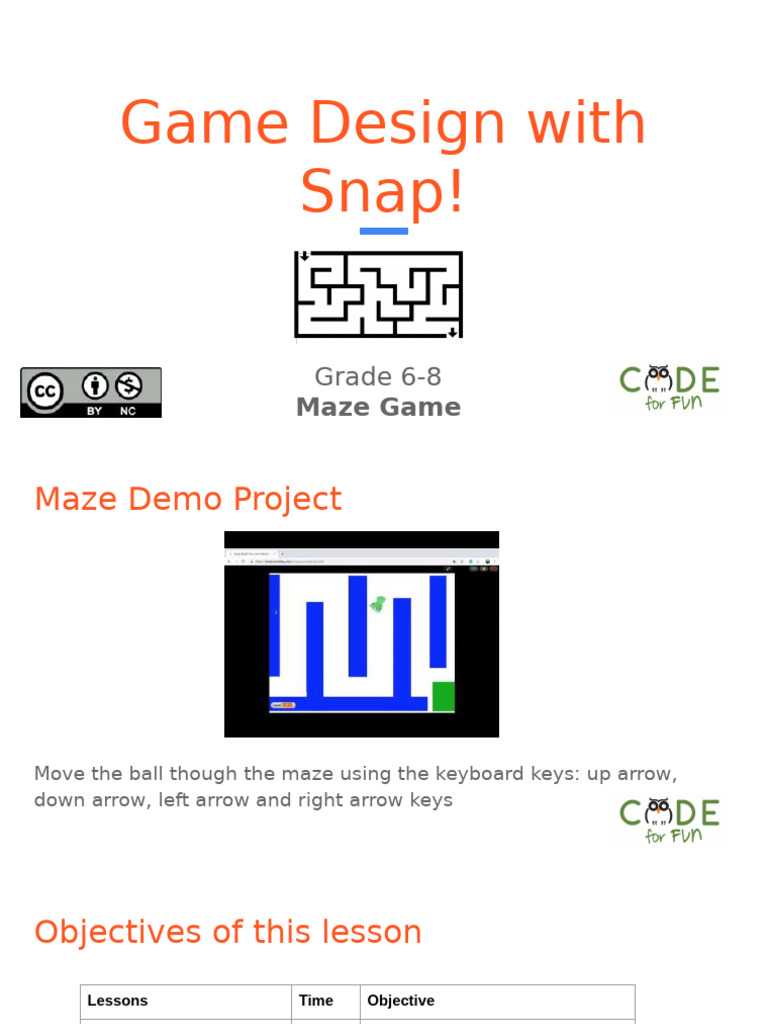 Lesson 2 - Maze Game | PDF