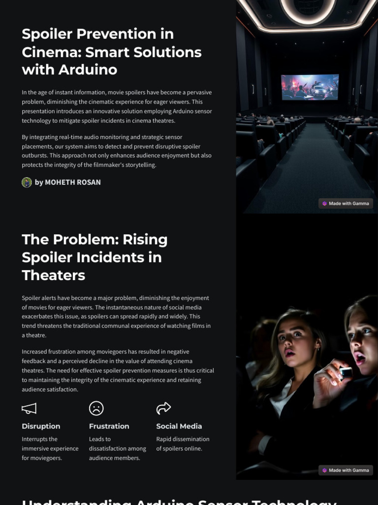 Spoiler Prevention in Cinema Smart Solutions With Arduino | PDF ...