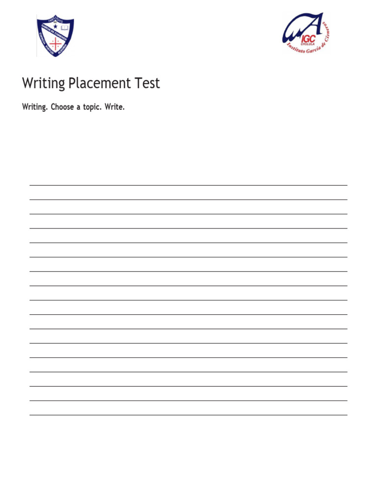 Placement Test Writing | PDF