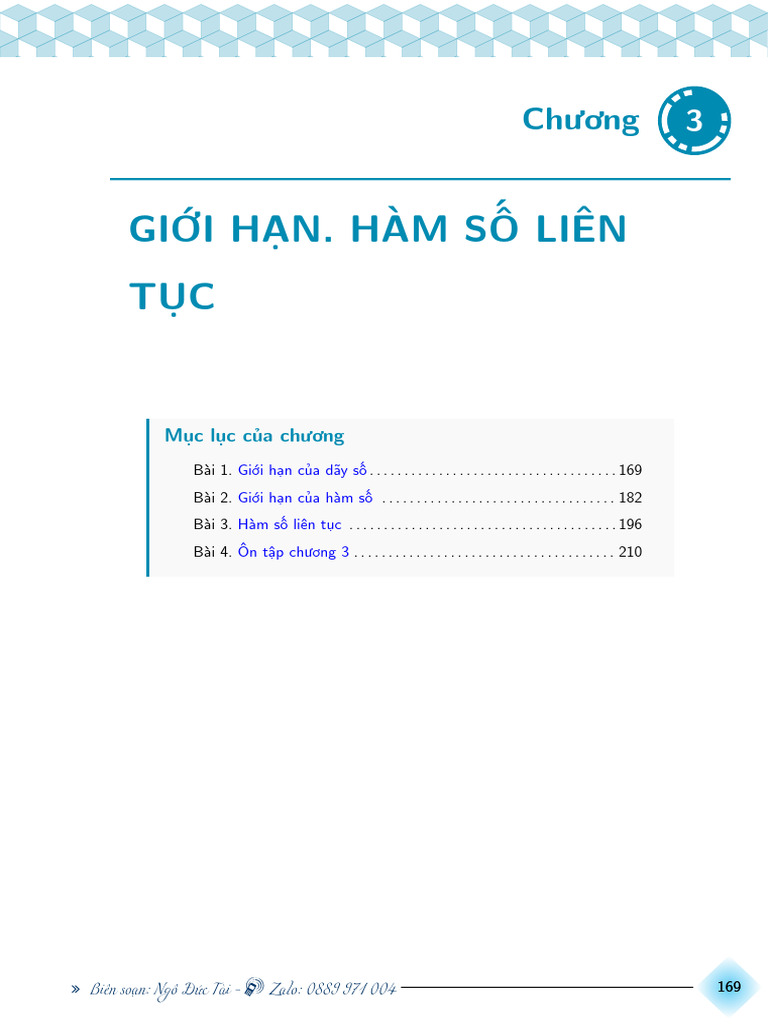 Chuyen de Toan 11 Chuong Gioi Han Ham So Lien Tuc | PDF