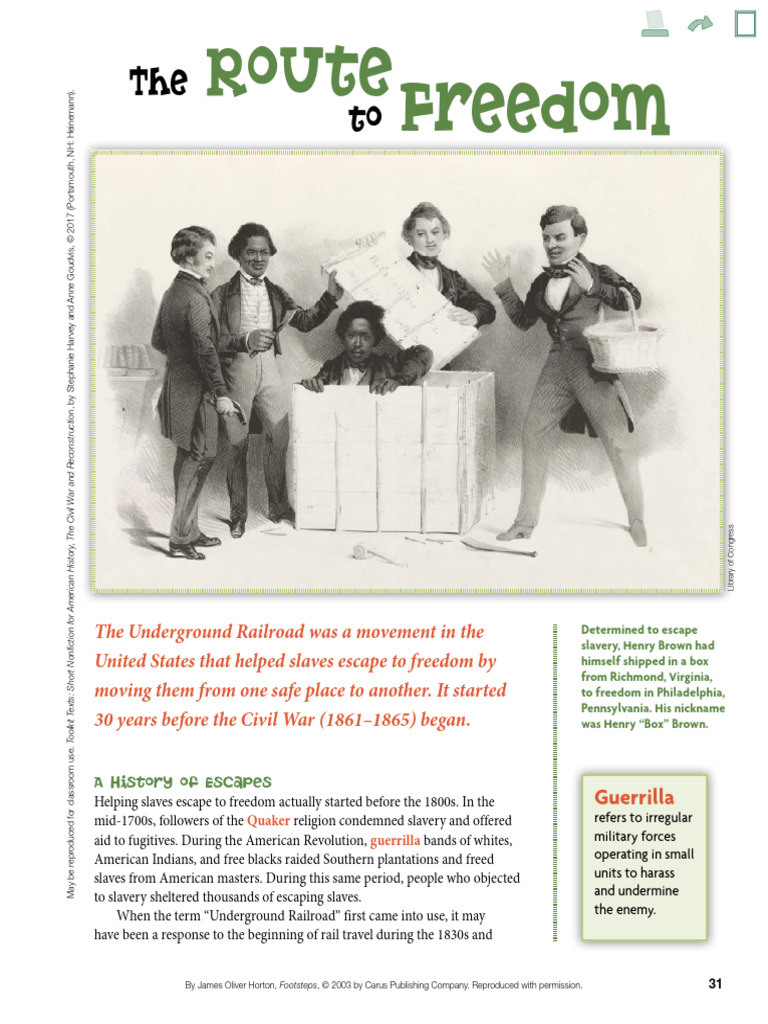 Underground Railroad: A Path to Freedom | PDF | Fugitive Slaves In The ...
