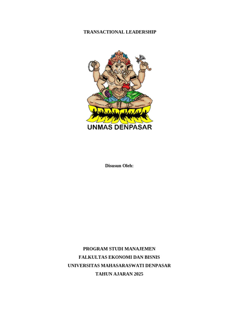 Pengaruh Kepemimpinan Transaksional | PDF