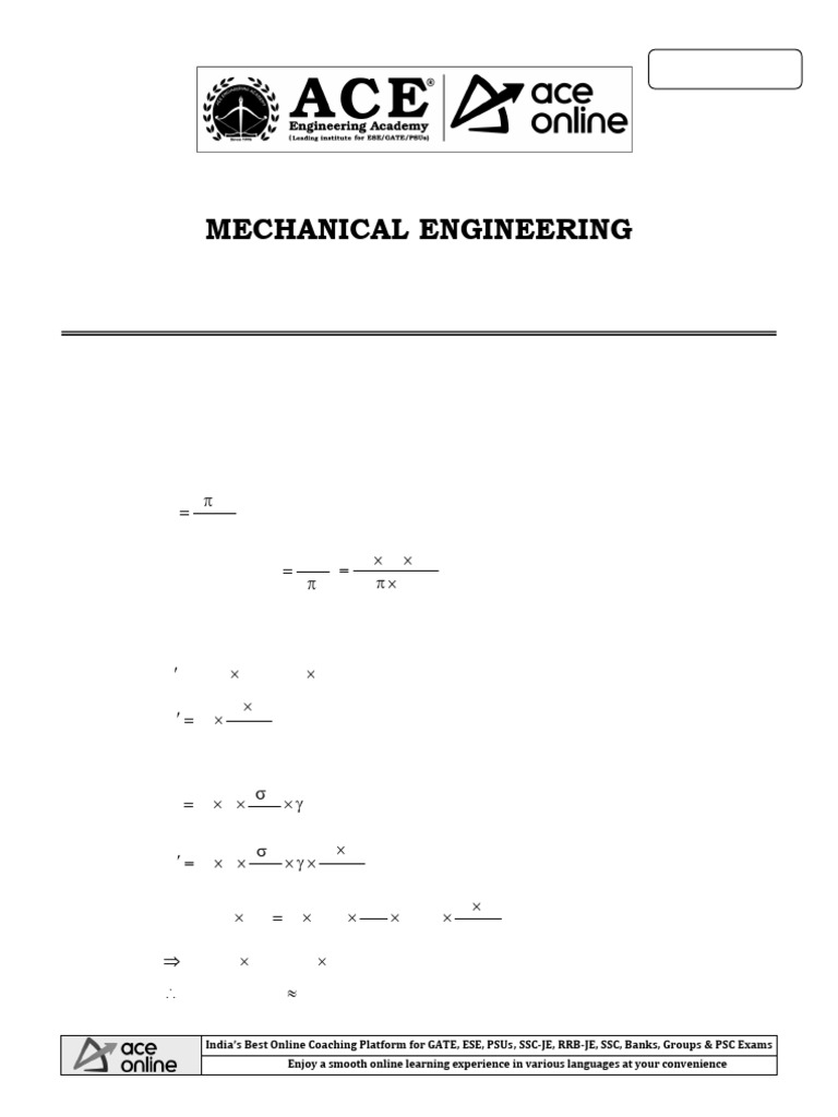 ESE 2025 Mains Mechanical Mock Test Solutions | PDF | Physical ...