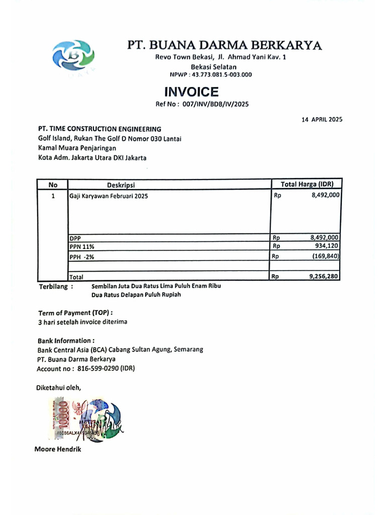 Inv. Fp. Jatengland. Maret. 2025 | PDF