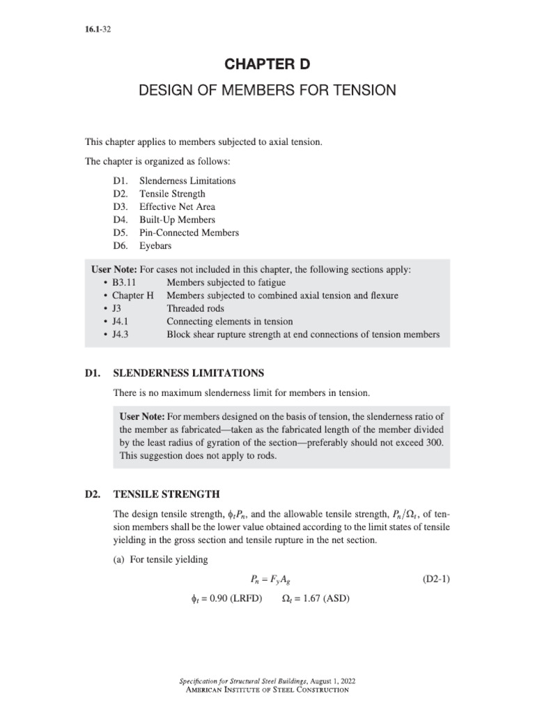 AISC Tension | PDF