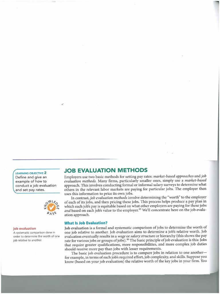 Module 5 - Reading 3 - Dessler - 2016 - Job Evaluation Methods | PDF
