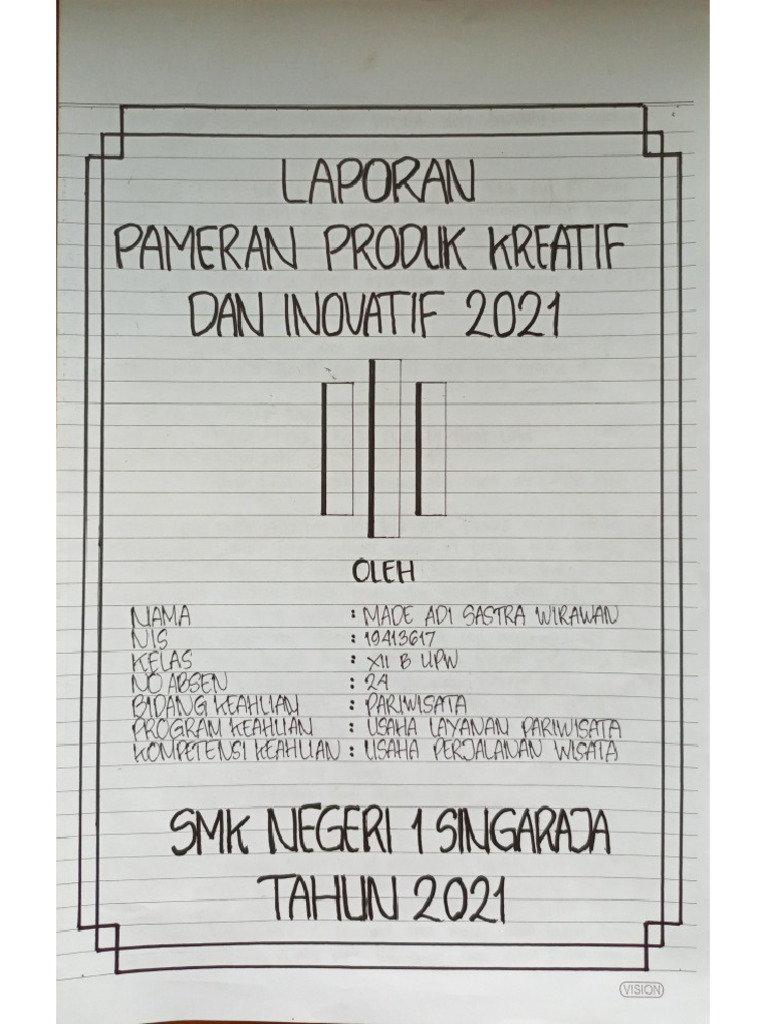 Made Adi Sastra Wirawan - XII B UPW - 24. Laporan Pameran Produk ...