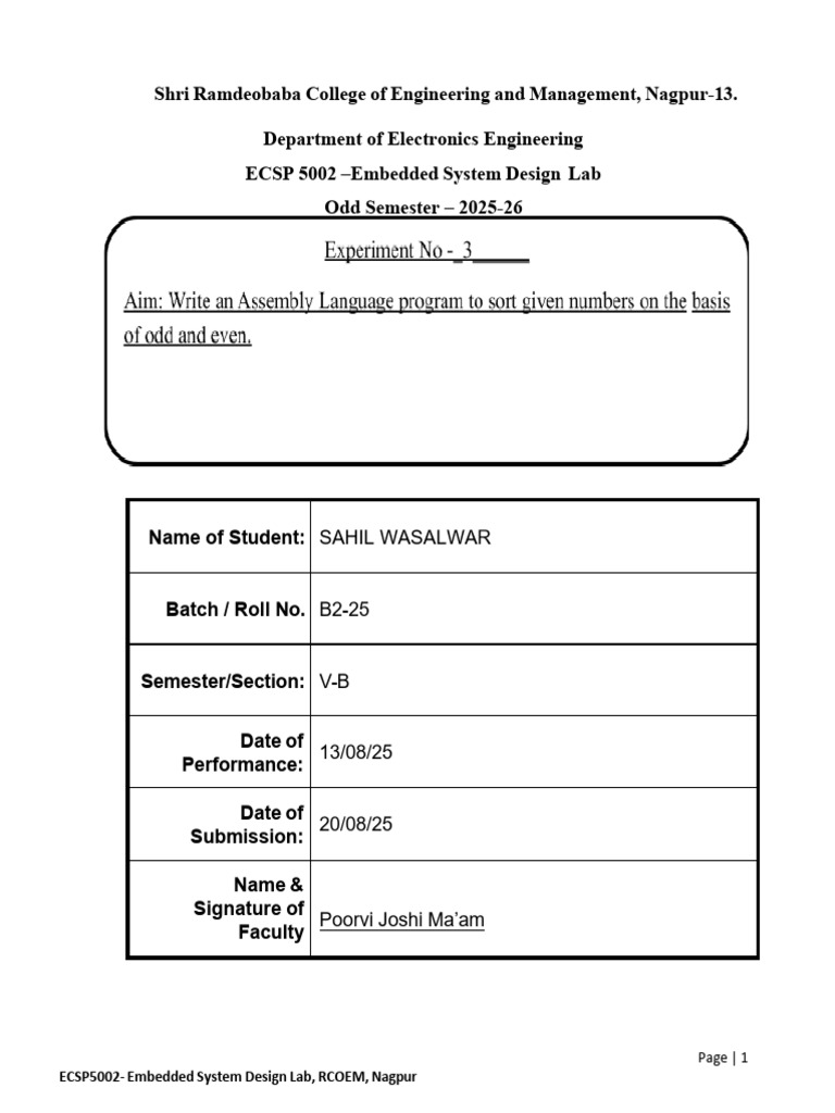 Batch B2 25 Sahil Wasalwar Lab03 | PDF | Classes Of Computers | Computing