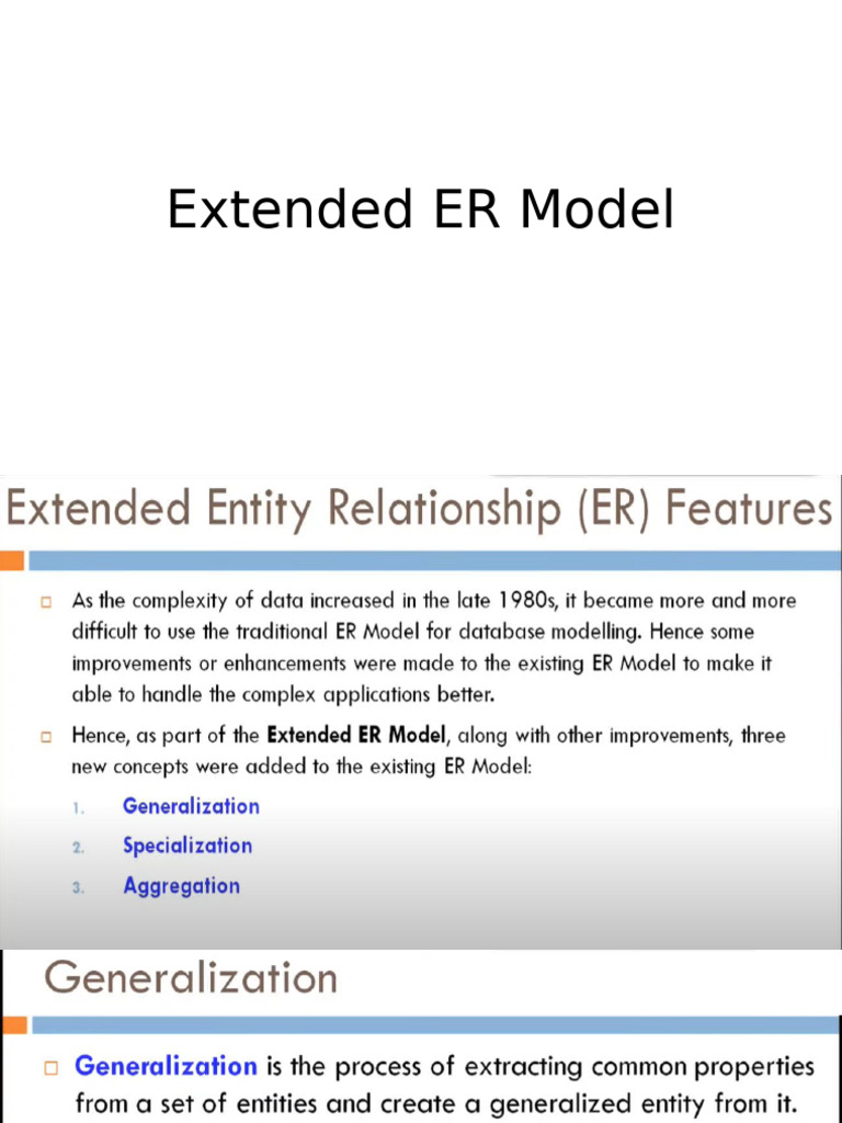 Extended ER Model | PDF