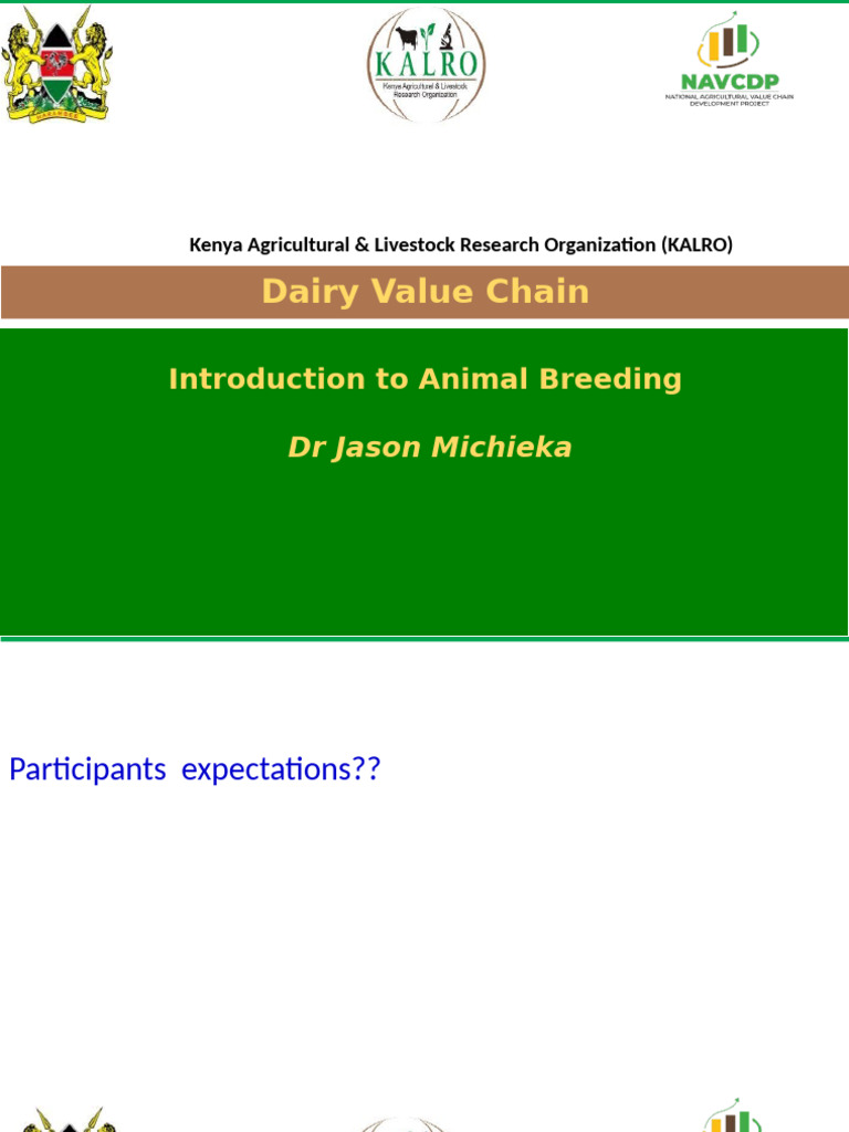 Animal Breeding Introduction | PDF | Agriculture | Livestock
