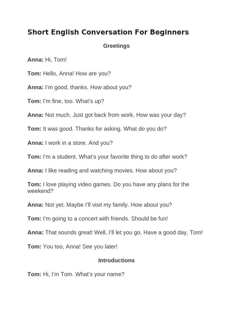 English Conversations for Beginners | PDF | Lunch