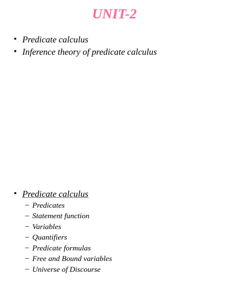 Understanding Predicate Calculus Basics | PDF | First Order Logic ...