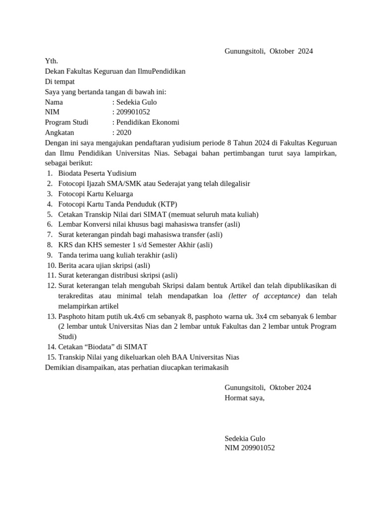 Biodata Peserta Yudisium-1 | PDF