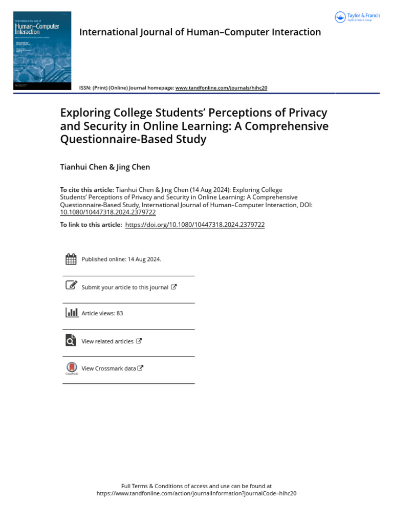 Exploring College Students Perceptions of Privacy and Security in ...