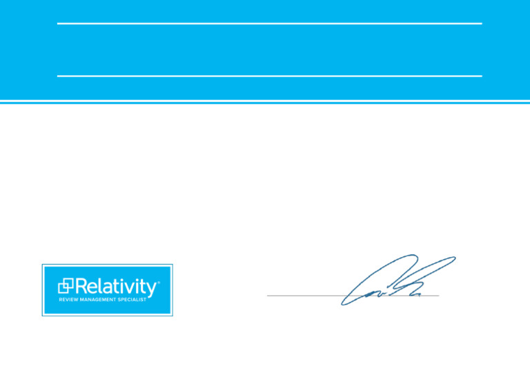 Relativity Review Management Specialist | PDF