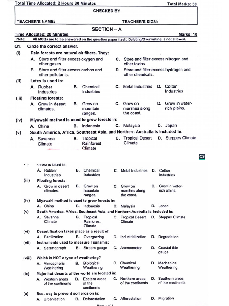 Class 6 Hilly Area Geo, Comp, Isl 2023-24 | PDF