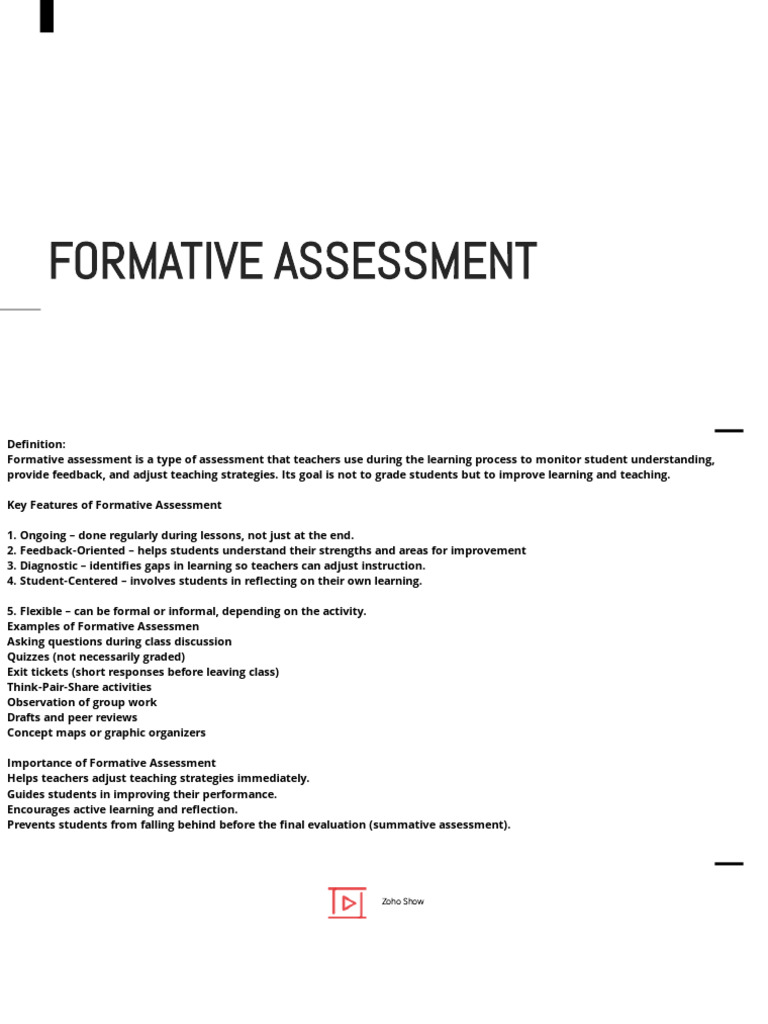 Formative Assessment | PDF