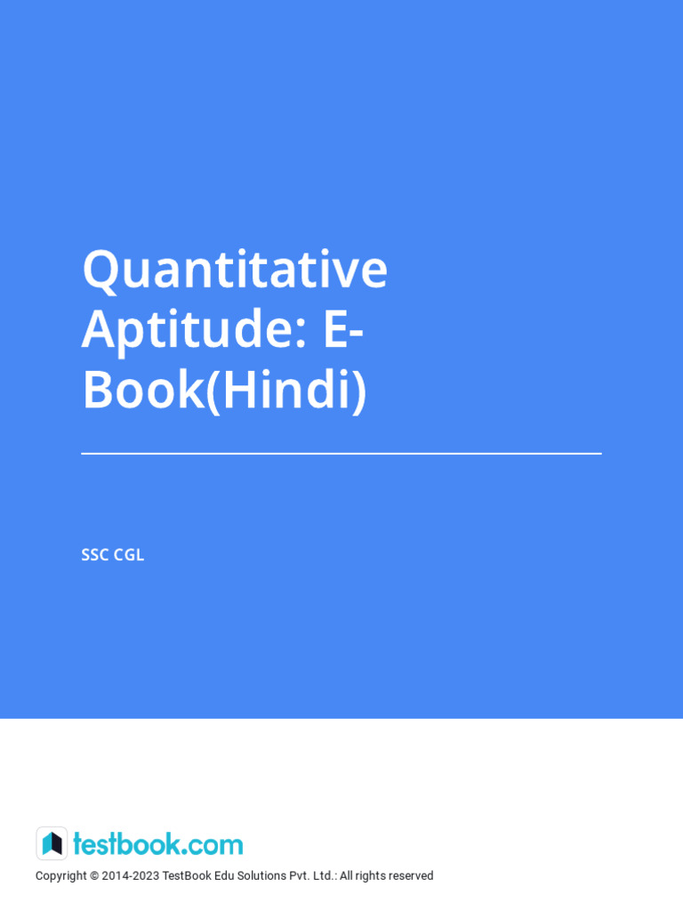 Quantitative Aptitude Ebook (Hindi) | PDF