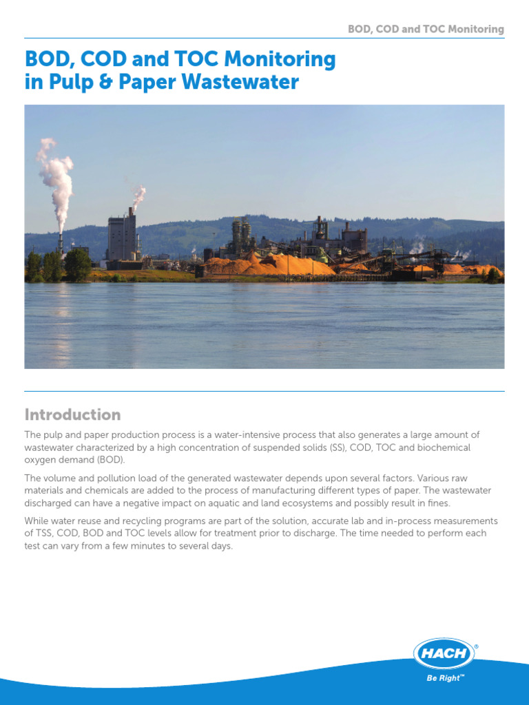Doc040.53.10227 - Pulp Paper Bod - Cod - Toc App Note | PDF | Total ...