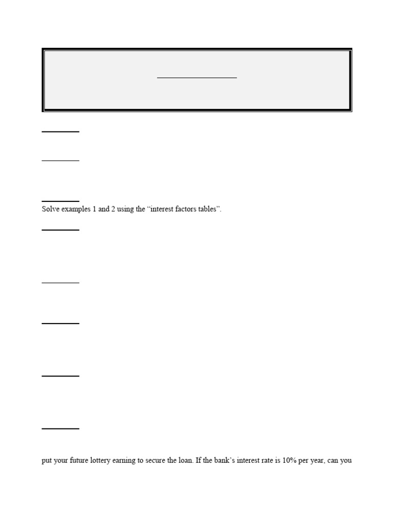 Engineering Economic Analysis (Part 1 of 2) : Examples On Section # 3 Economic Equivalence | PDF ...