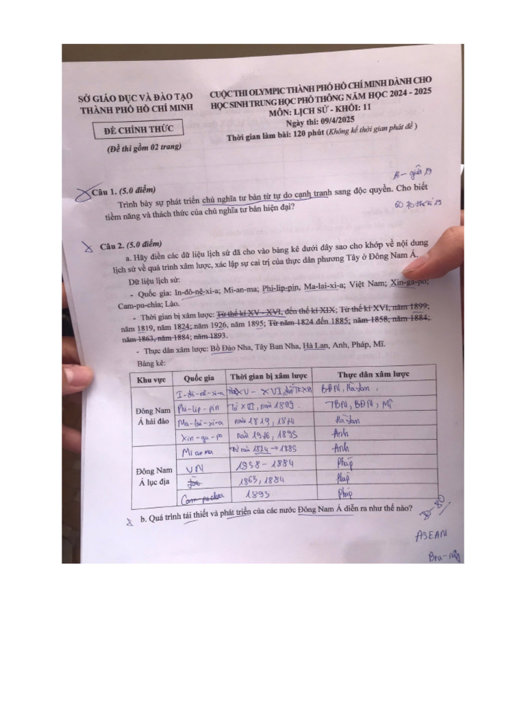 ĐỀ SỬ 11- HCM 2024- 2025 | PDF