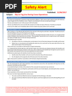 Tag Line Safety in Lifting Operations | PDF | Knot | Rope
