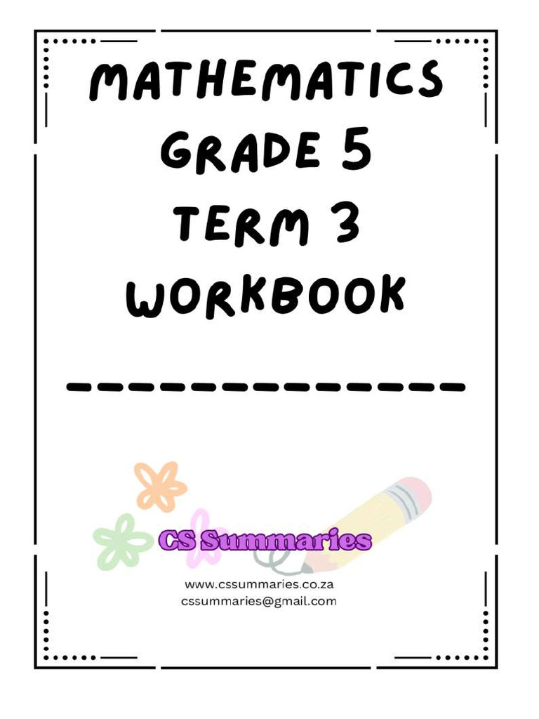 Mathematics Grade 5 Term 3 Workbook 2 | PDF | Number Theory | Arithmetic