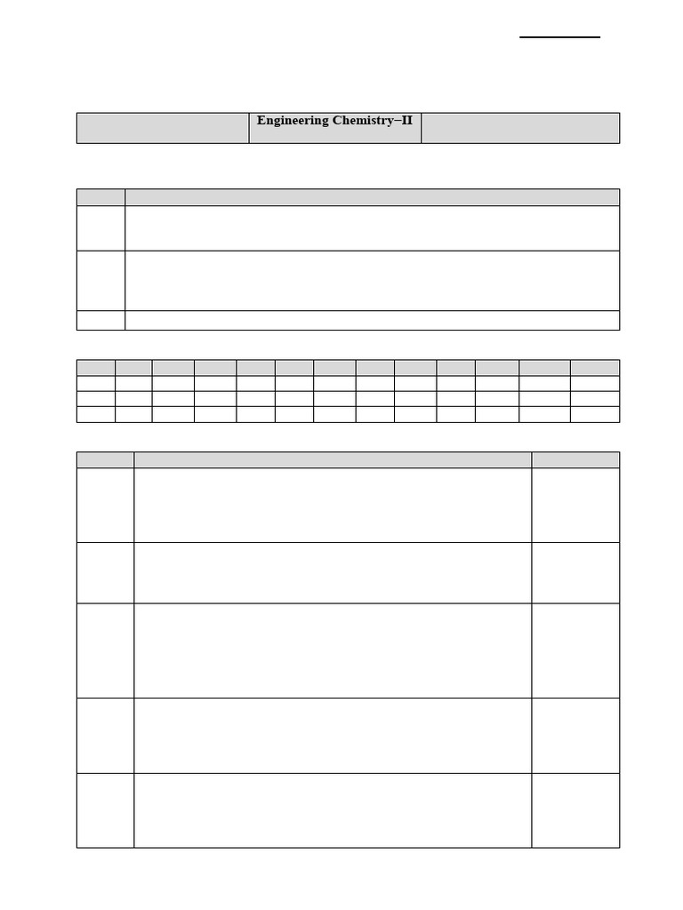 Engineering Chemistry II Annexure II | PDF | Chemical Bond | Chemistry