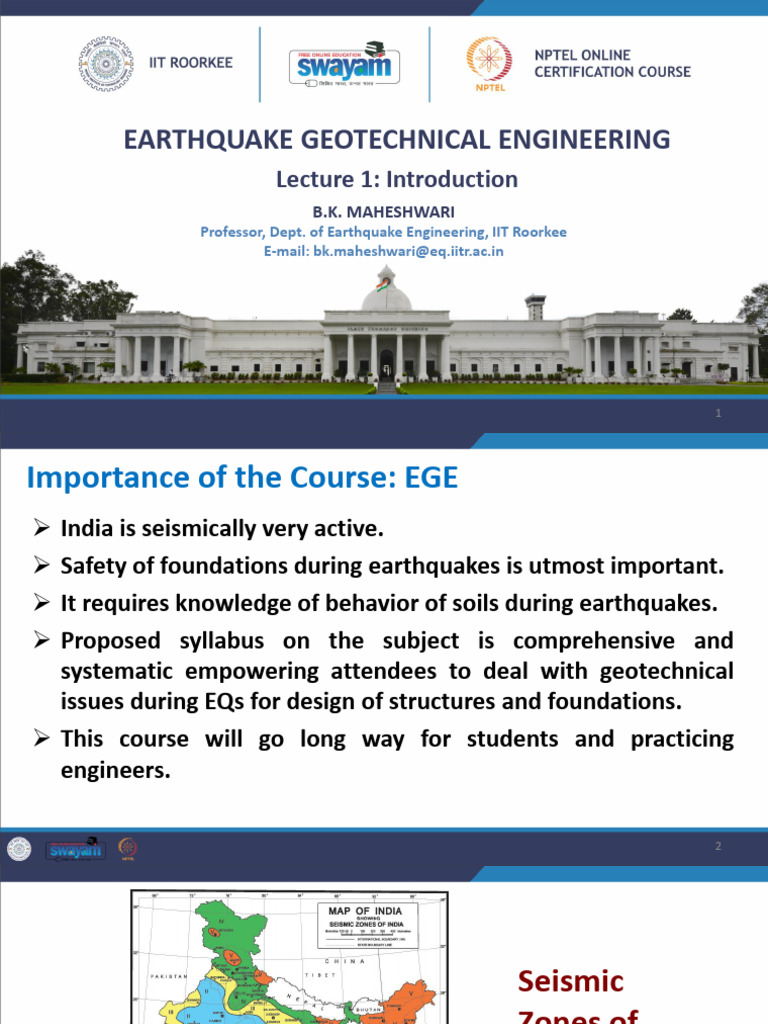 Earthquake Geotechnical Engineering Course | PDF | Seismology ...