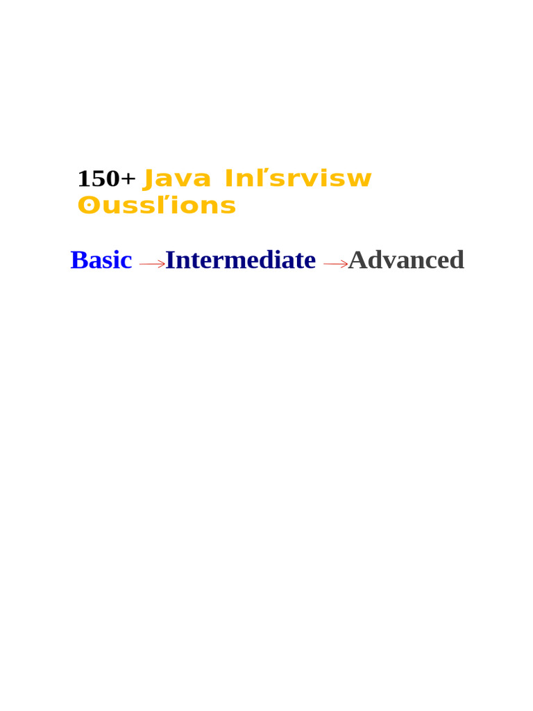 Java Interview Quesion | PDF | Object Oriented Programming | Programming Paradigms